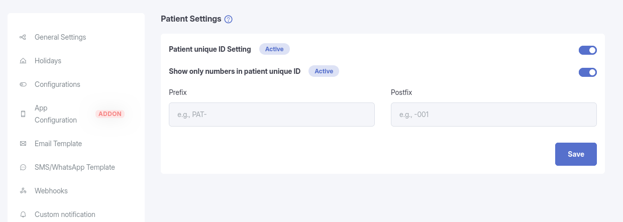 Patient Settings - KiviCare WordPress - Documentation